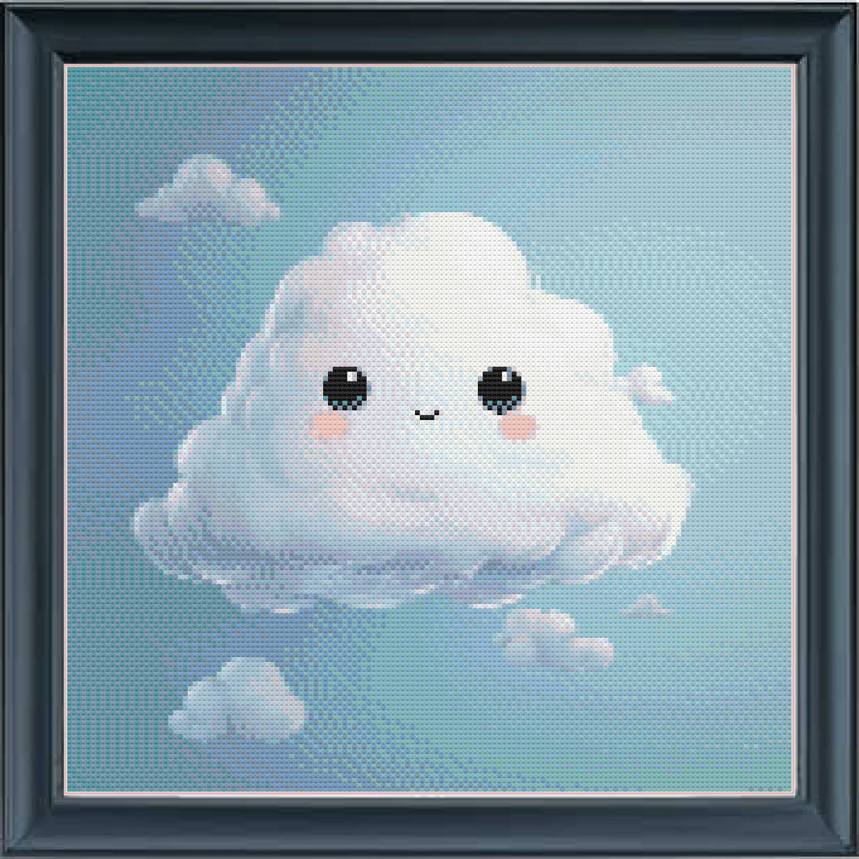 Cute Cloud Cross Stitch Pattern, PDF Download, Beginner Friendly, Cute ...