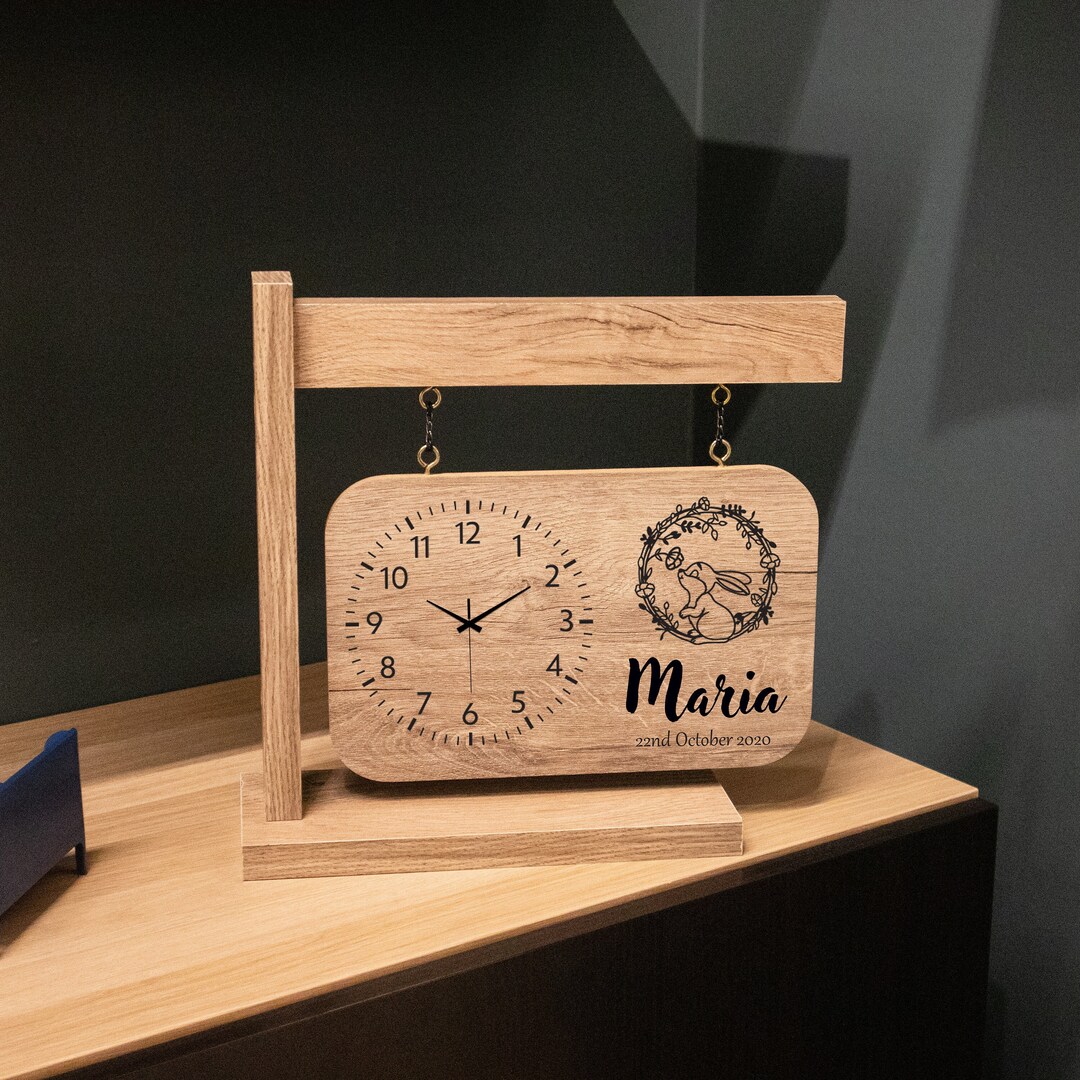 Custom Desk Clock, Birthday Desk Clock, Personalized Desk Clock, Gift ...