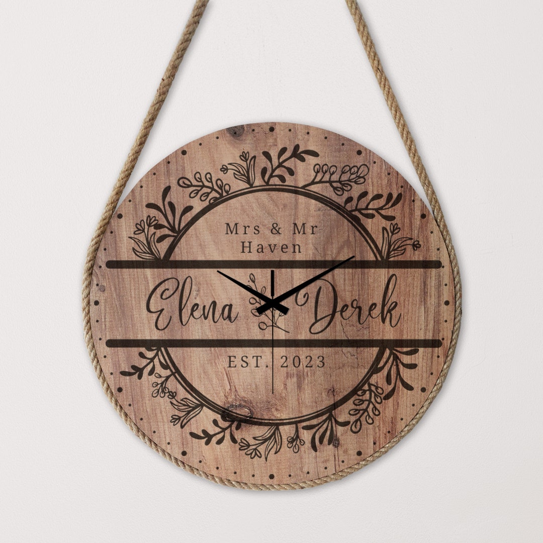 Personalized Wedding Gifts, Custom Wall Clock, Wedding Wall Clock ...