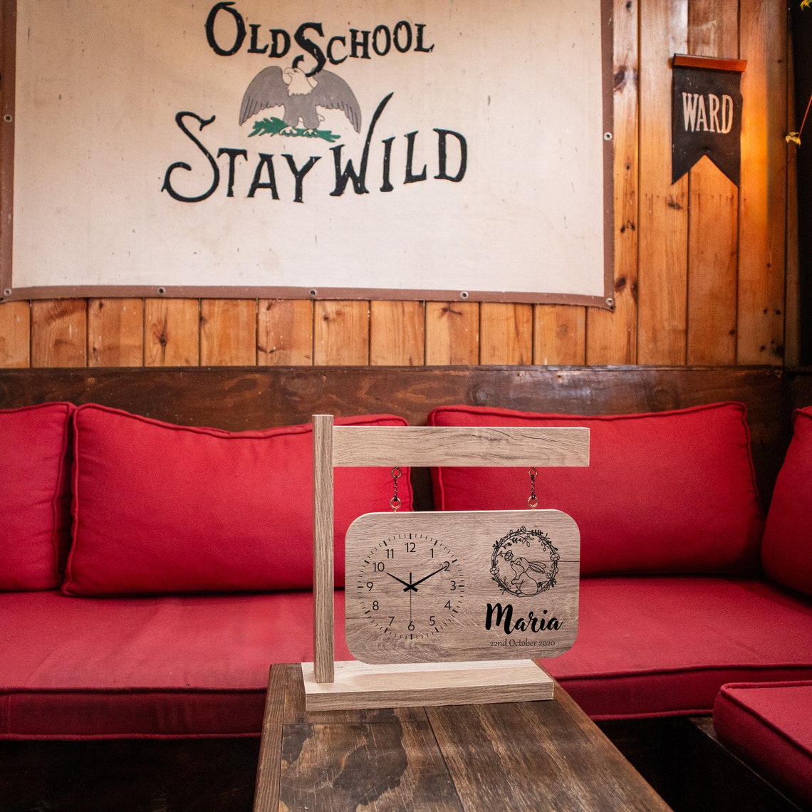 Custom Desk Clock, Birthday Desk Clock, Personalized Desk Clock, Gift ...