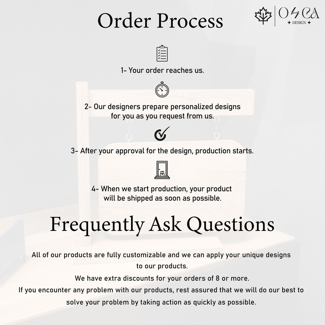 Custom Wood Desk Clock, Personalized Clock, Wood Desk Clock, Modern ...