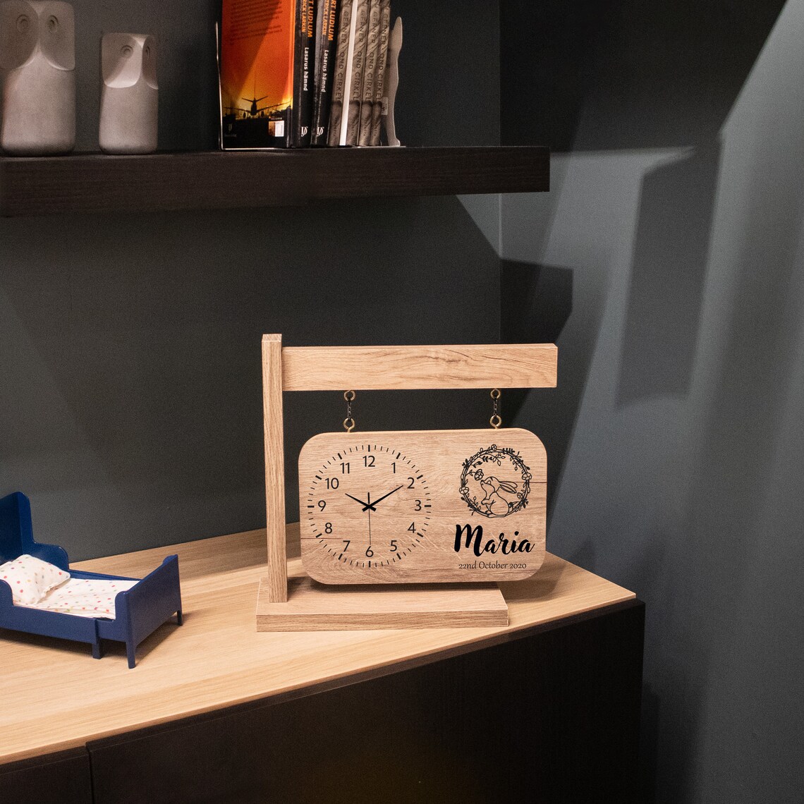 Custom Desk Clock, Birthday Desk Clock, Personalized Desk Clock, Gift ...