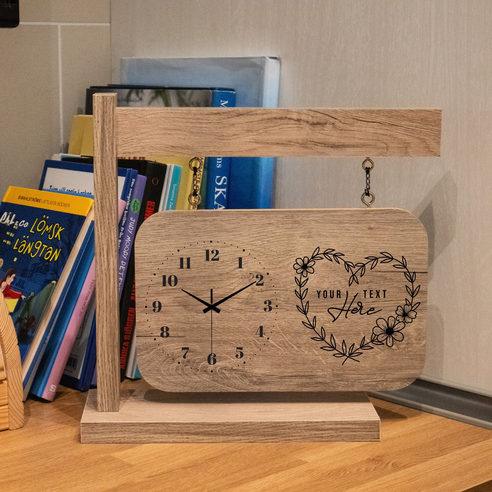 Personalized Desk Clock, Anniversary Gift, Custom Desk Clock, Couple ...