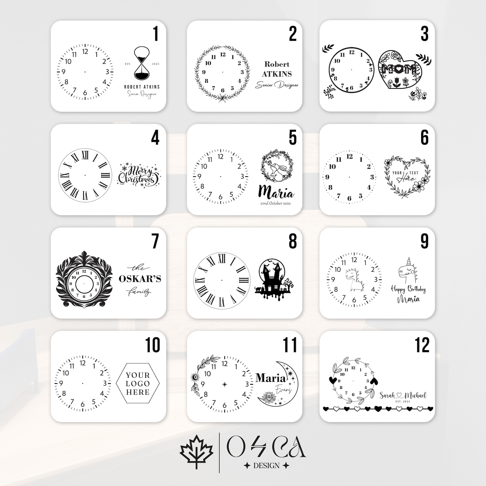 Custom Wood Desk Clock, Personalized Clock, Wood Desk Clock, Modern ...