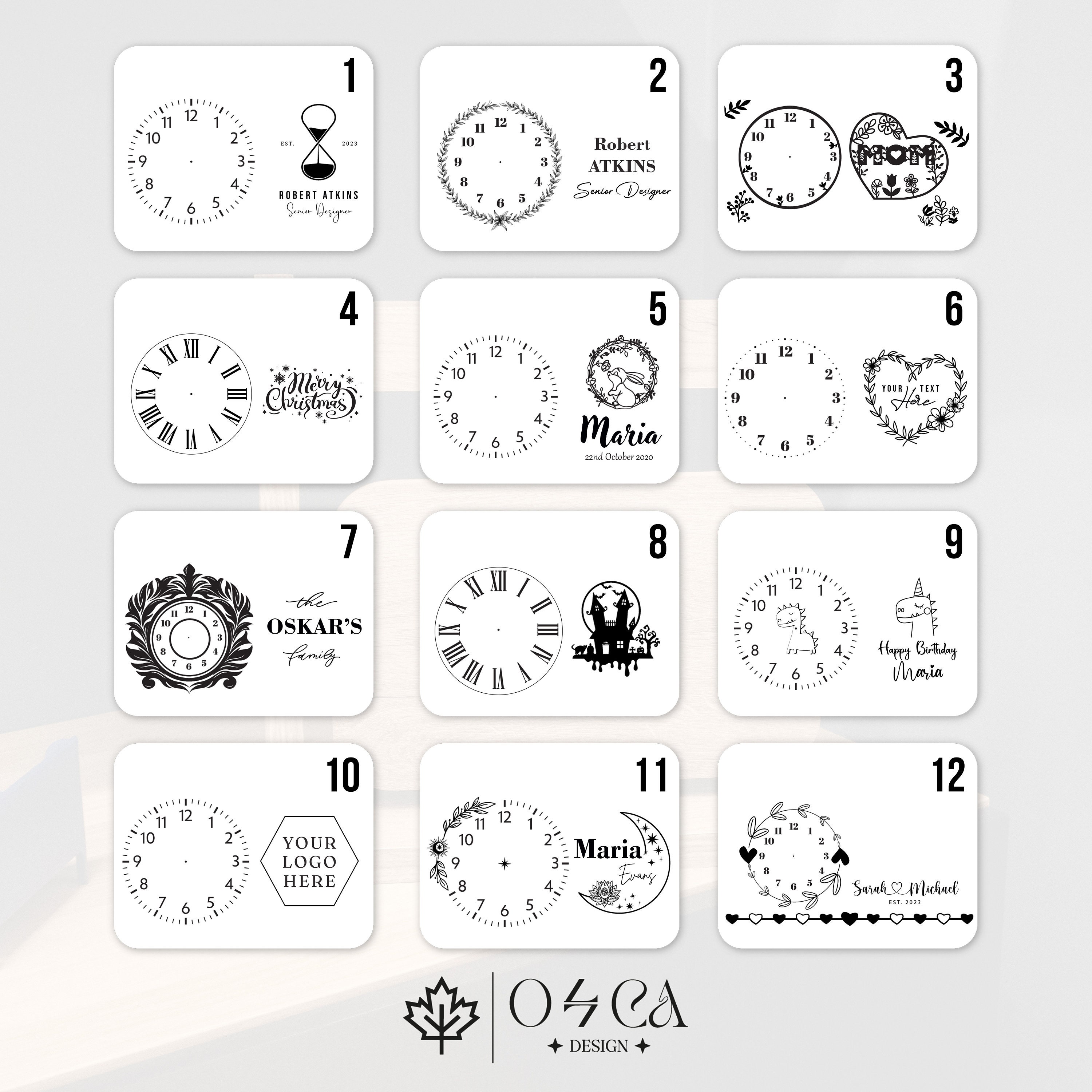 Custom Wood Desk Clock, Personalized Clock, Wood Desk Clock, Modern ...