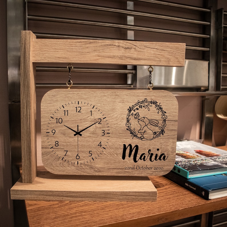 Custom Desk Clock, Birthday Desk Clock, Personalized Desk Clock, Gift for Child, Happy Birthday ...