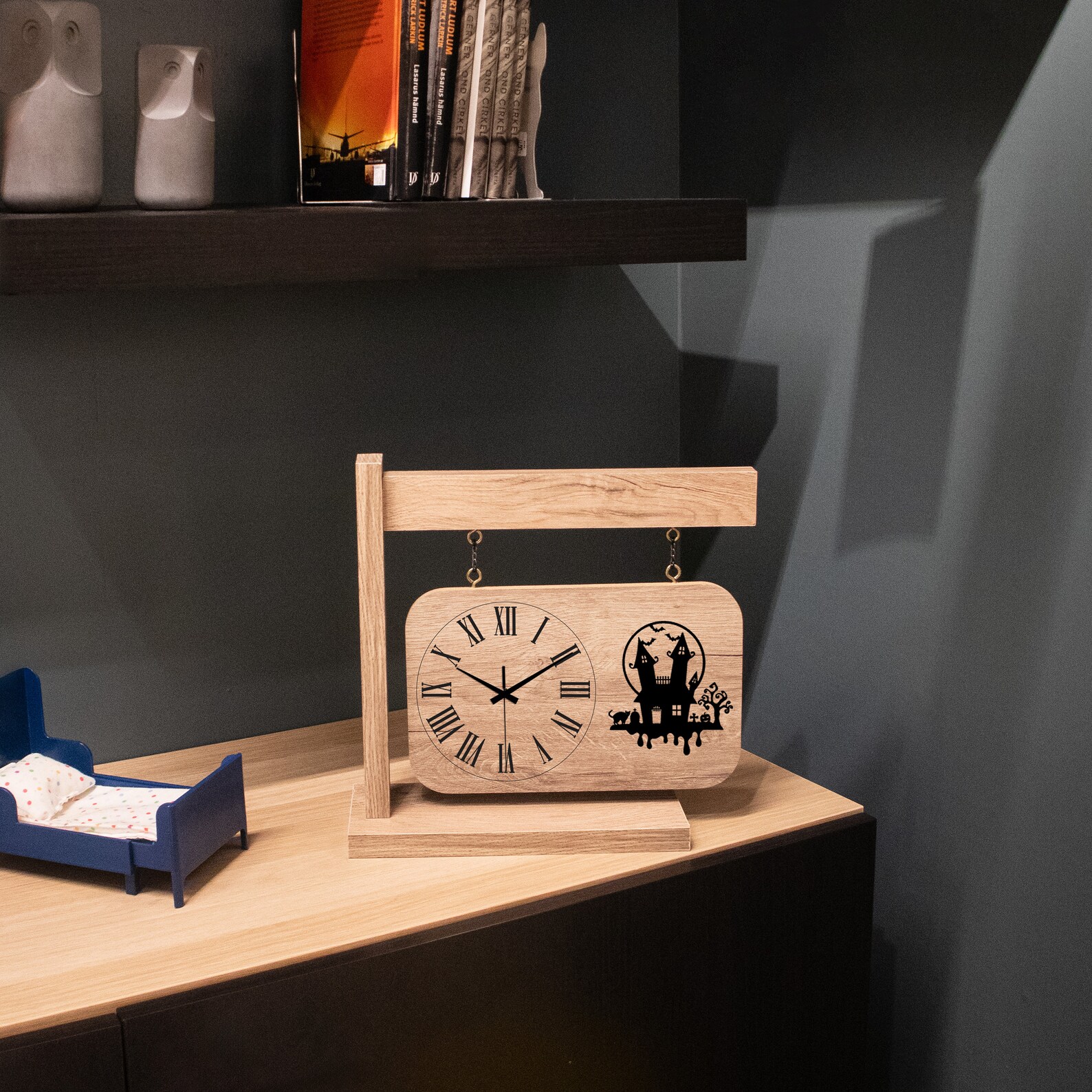 Custom Desk Clock, Home Decor, Wooden Table Clock, Personalized Desk ...