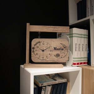 Personalized Desk Clock, Lover Gift, Custom Desk Clock, Christmas Decor ...