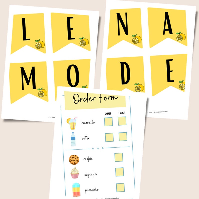 Lemonade Stand Printable Bundle Kids Can Start Their Own Business - Etsy