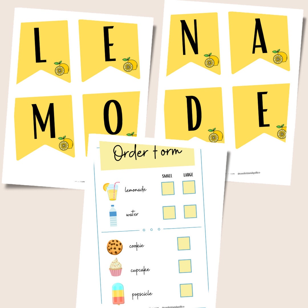 Lemonade Stand Printable Bundle Kids Can Start Their Own Business - Etsy