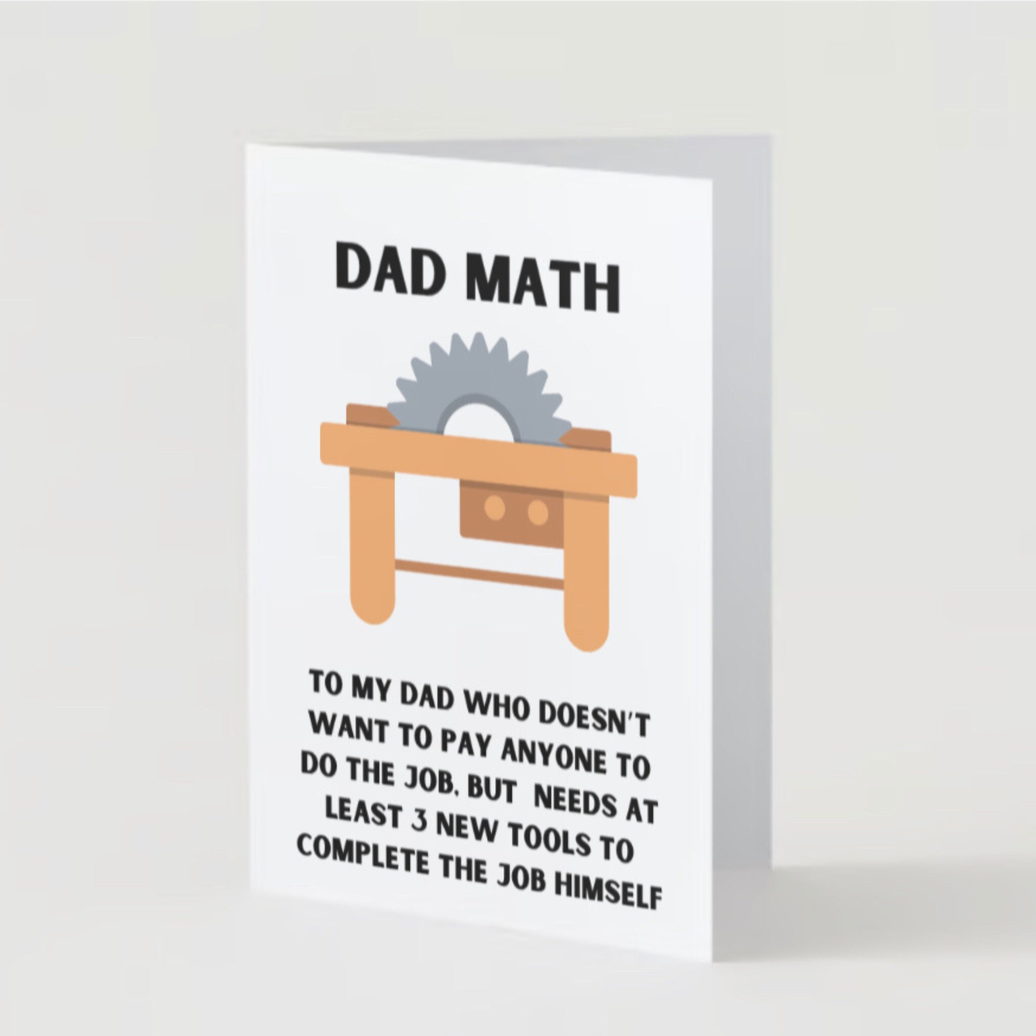 Dad Math New Tools Fathers Day Printable Greeting Card - Etsy