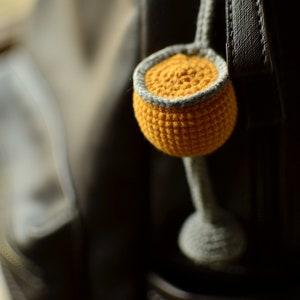 Crochet Pattern "keychain Glass of Aperol", Amigurumi Keychain Glass ...