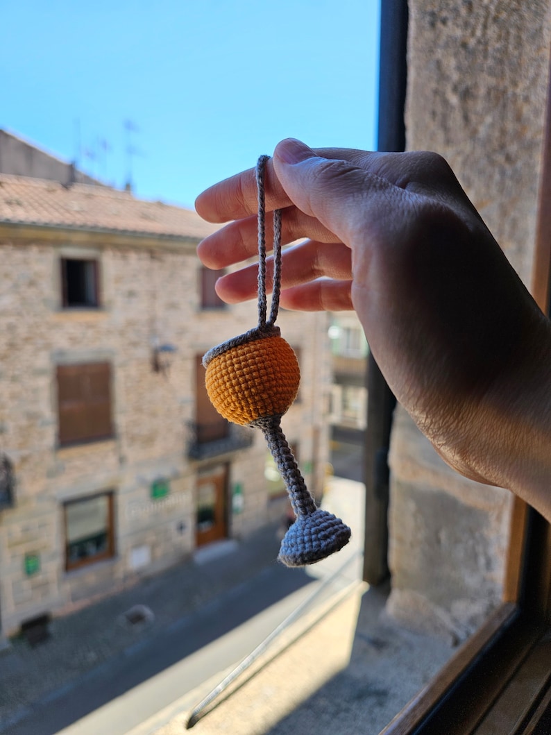 Crochet Pattern "keychain Glass of Aperol", Amigurumi Keychain Glass ...