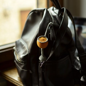 Crochet Pattern "keychain Glass of Aperol", Amigurumi Keychain Glass ...