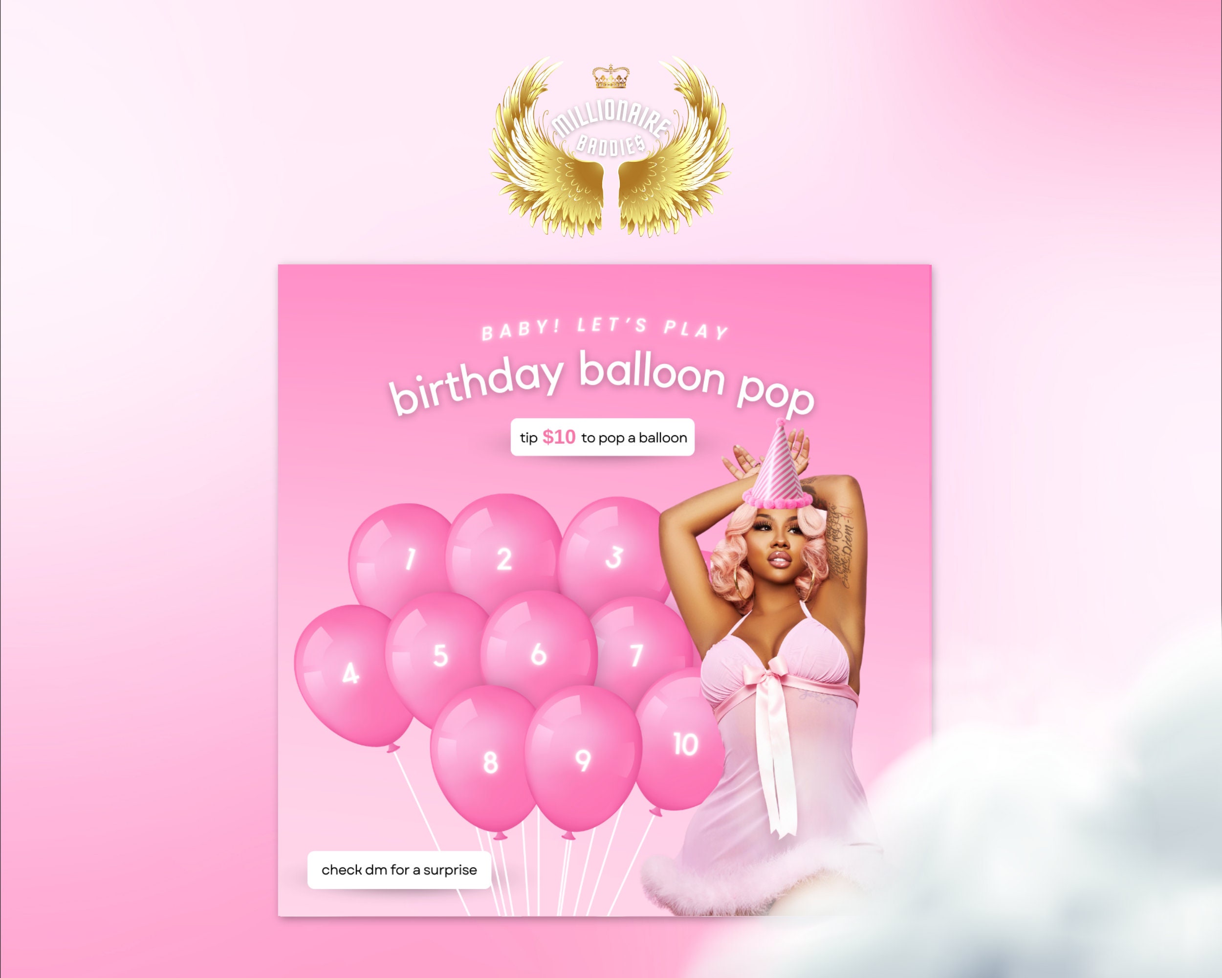 Onlyfans Tip Game, Birthday Balloons Game, Onlyfans Game, Canva ...