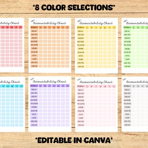 Weekly Accountability Chart - Etsy