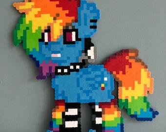 Rainbow Dash Mlp Perler Fuse Beads 8x9.5 Inches - Etsy