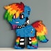 Scene Rainbow Dash Mlp Perler Fuse Beads 8.5x9 Inches - Etsy