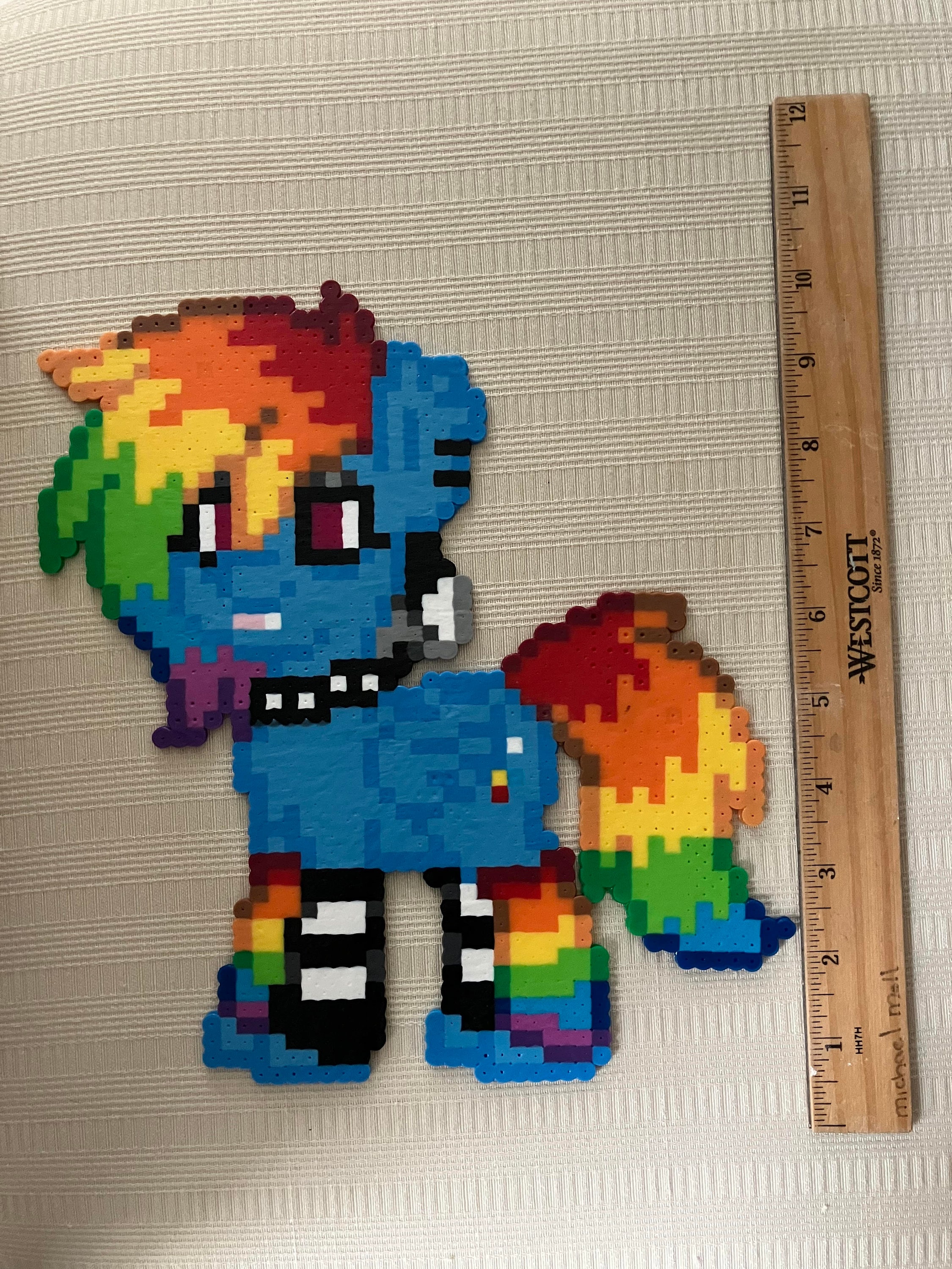 Scene Rainbow Dash Mlp Perler Fuse Beads 8.5x9 Inches - Etsy
