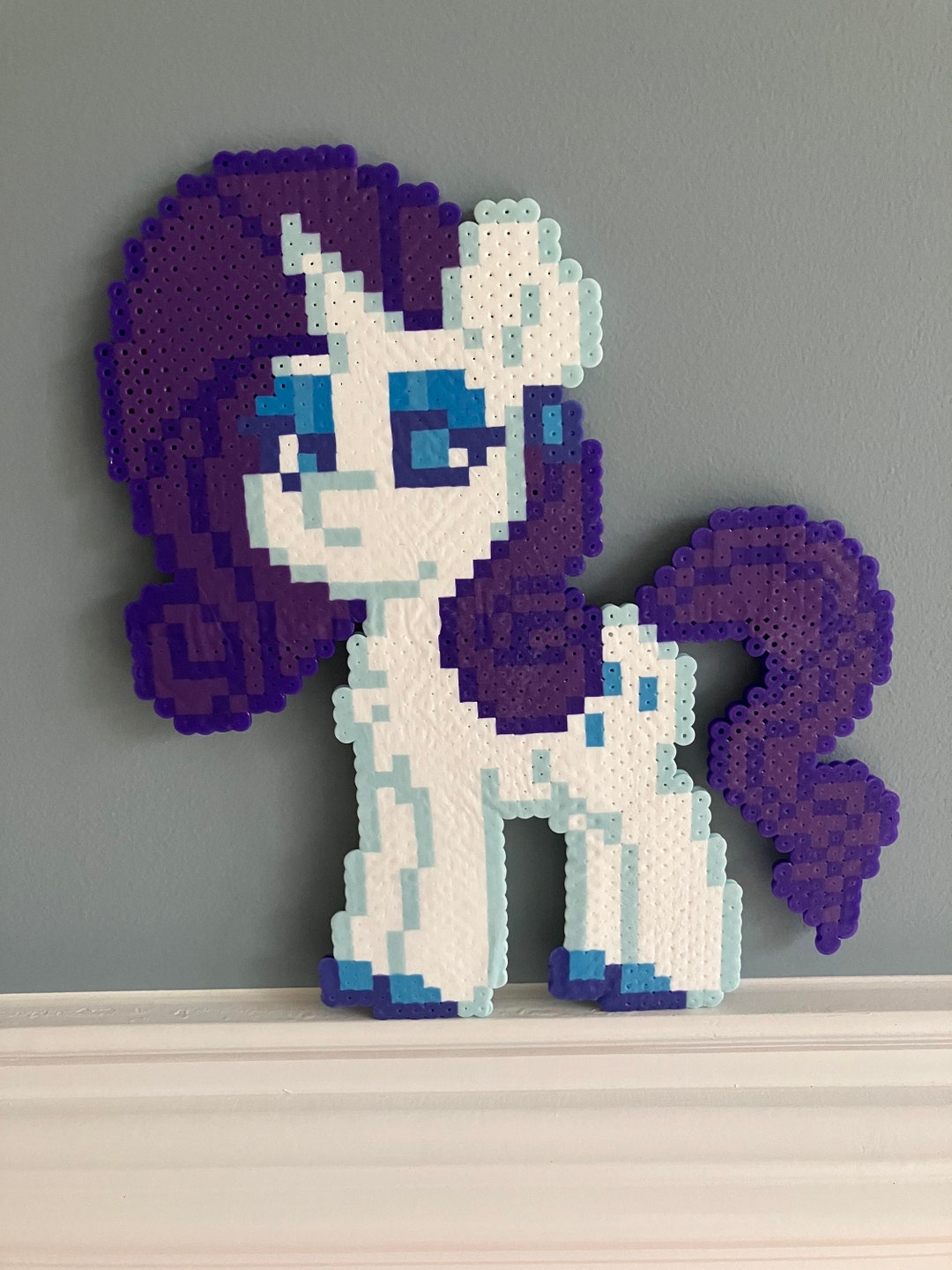 Rarity Mlp Perler Fuse Beads 9x8 Inch - Etsy