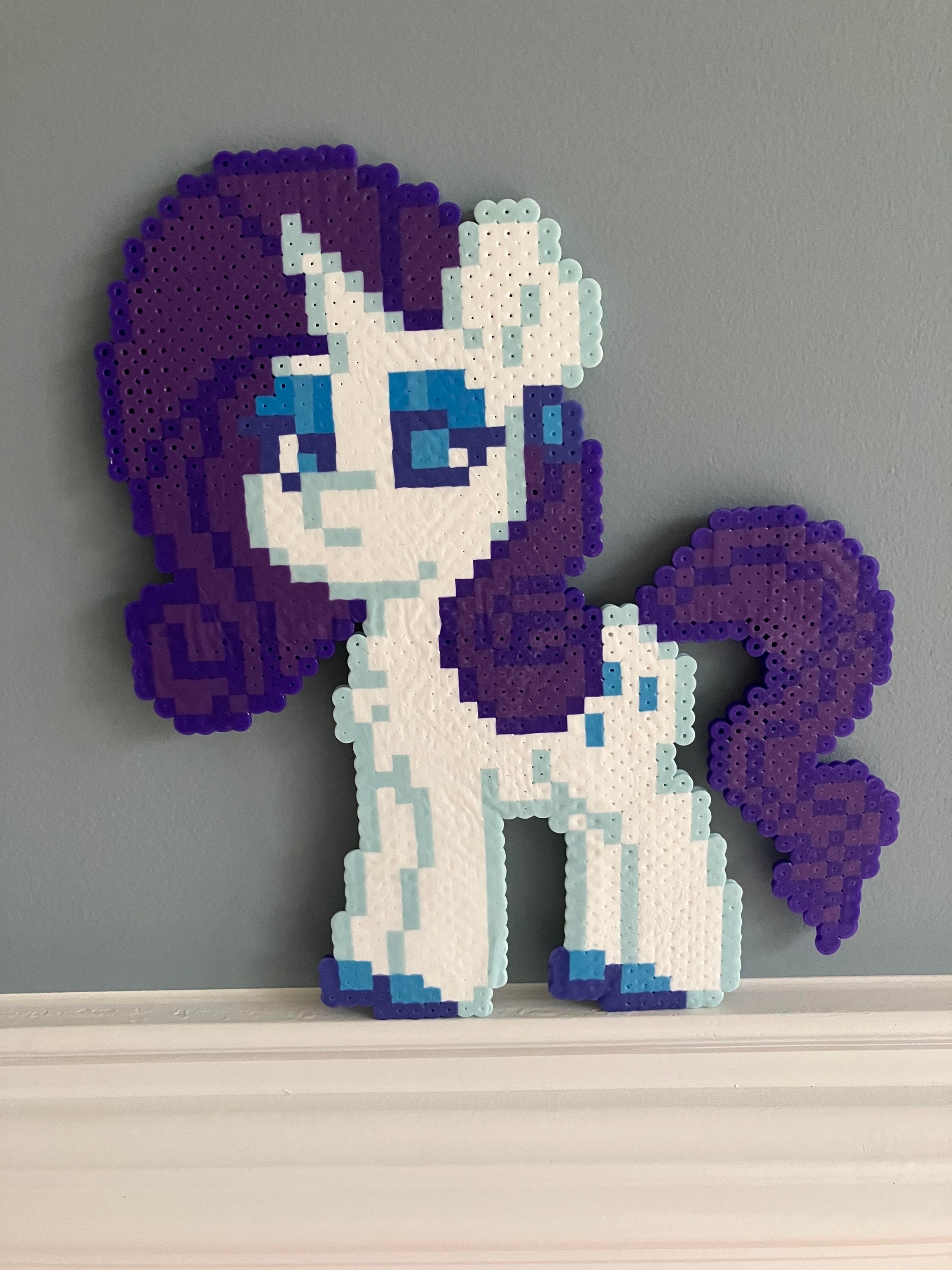 Rarity Mlp Perler Fuse Beads 9x8 Inch - Etsy