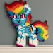 Rainbow Dash Mlp Perler Fuse Beads 8x9.5 Inches - Etsy
