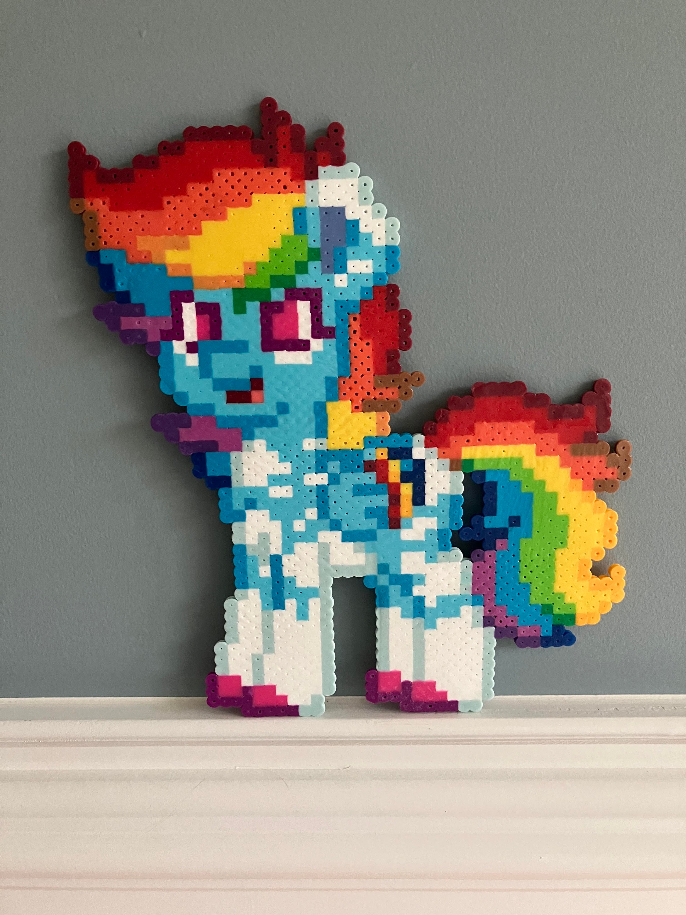 Rainbow Dash Mlp Perler Fuse Beads 8x9.5 Inches - Etsy