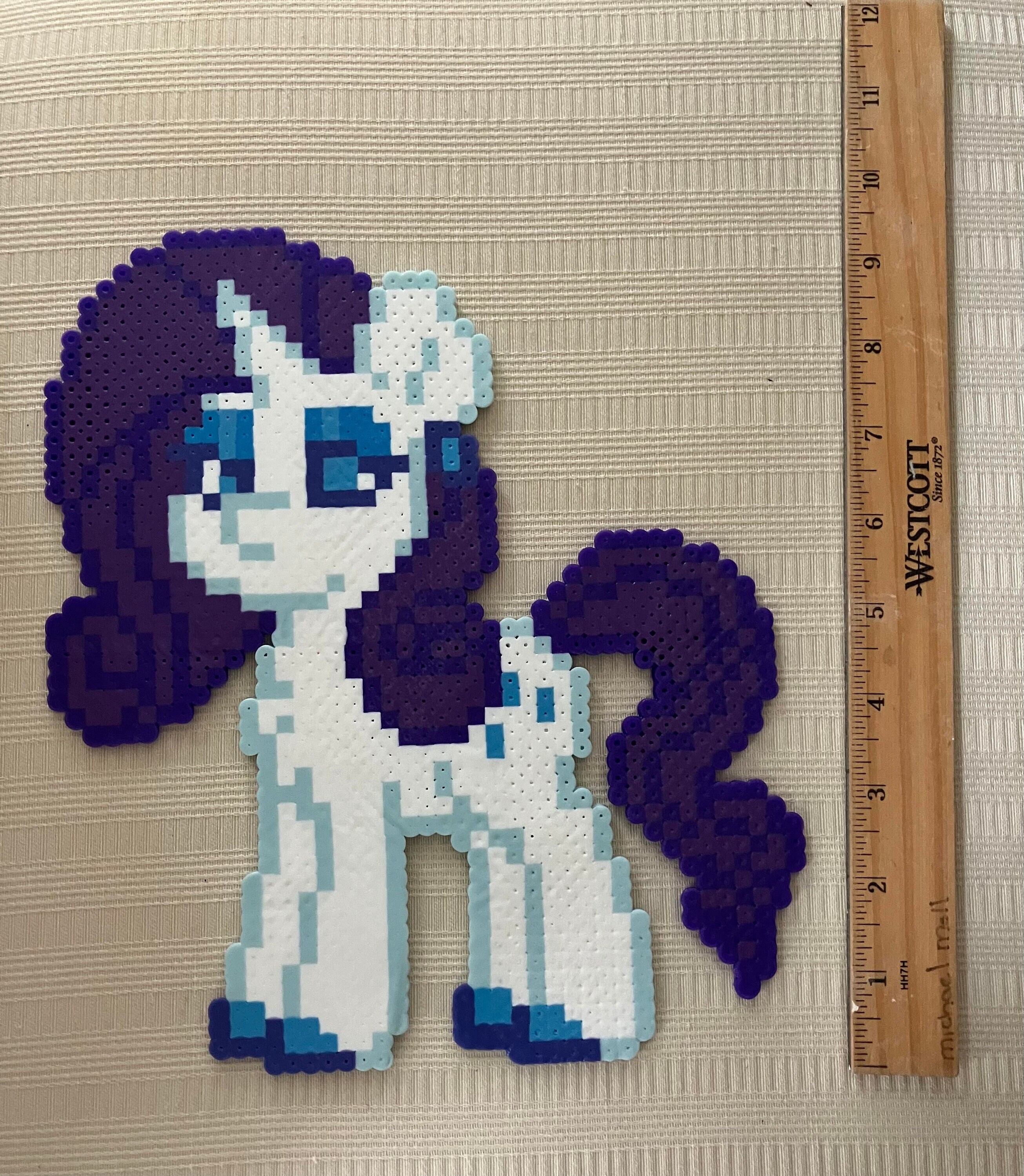 Rarity Mlp Perler Fuse Beads 9x8 Inch - Etsy
