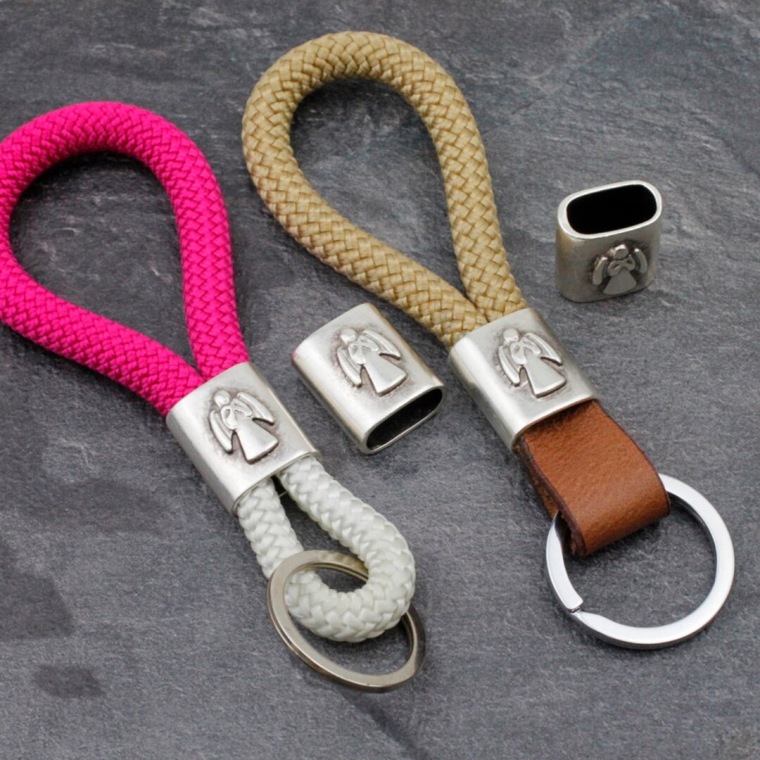 1 Guardian Angel Keychain Findings Keychain Slider Beads - Etsy