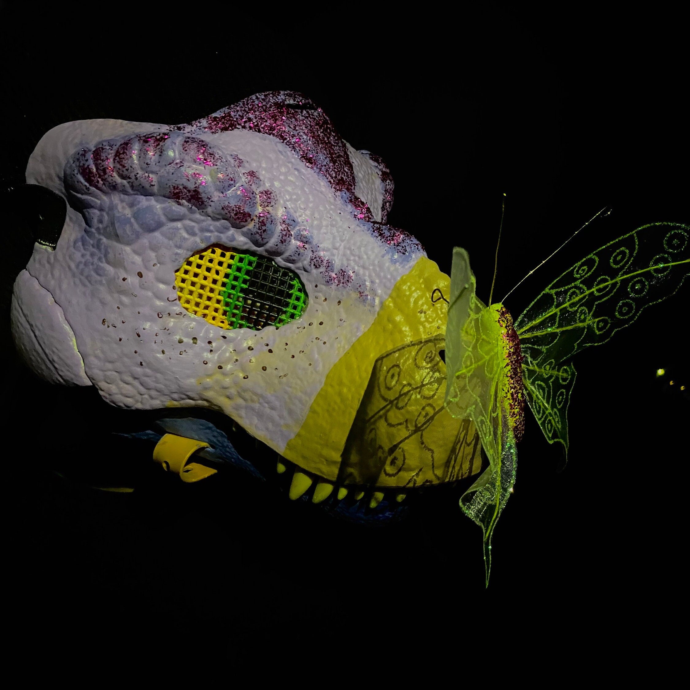 Custom Designed Dino Mask 'olive - Etsy