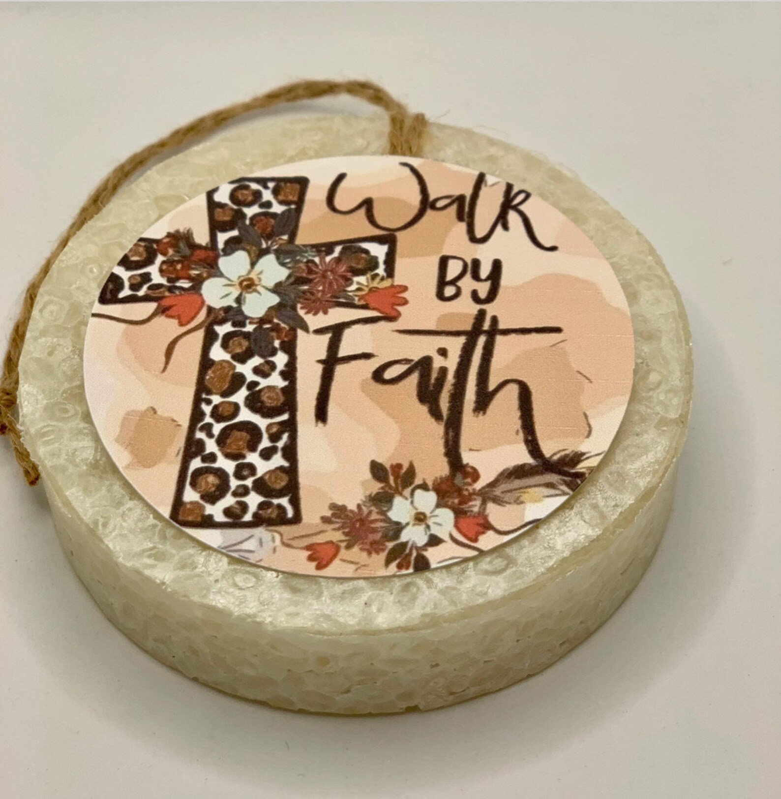 Walk by Faith Car Freshie, Christian Car Freshener, Round Car Freshie ...