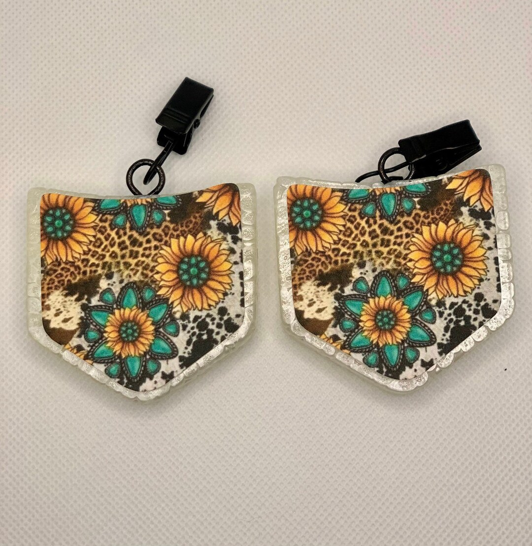 Sunflower Design Pocket Car Large Vent Clip Freshies, Country Car ...