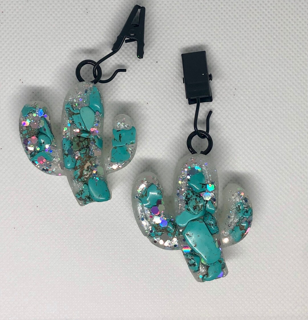 Turquoise and Cactus Glitter Vent Clip Mini Car Freshies, Country Car ...