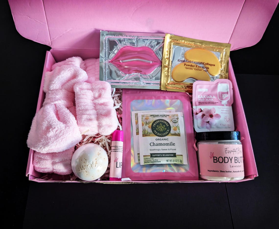 Self Care Box for Moms, Spa Gift Set, Care Package, Birthday Gift ...