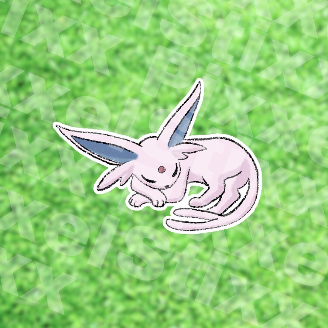 Sleeping Espeon Eeveelution Sticker - Etsy