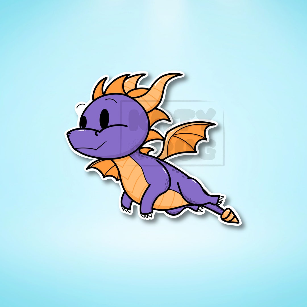 Spyro Sticker | Purple Dragon | Video Games | Gaming - Etsy