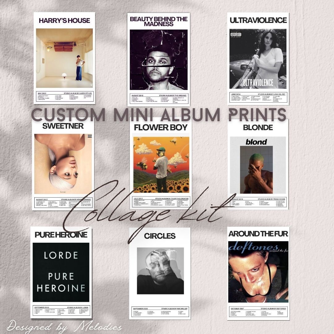 Custom Mini Wall Collage Kit, Aesthetic Music Poster Decor ...