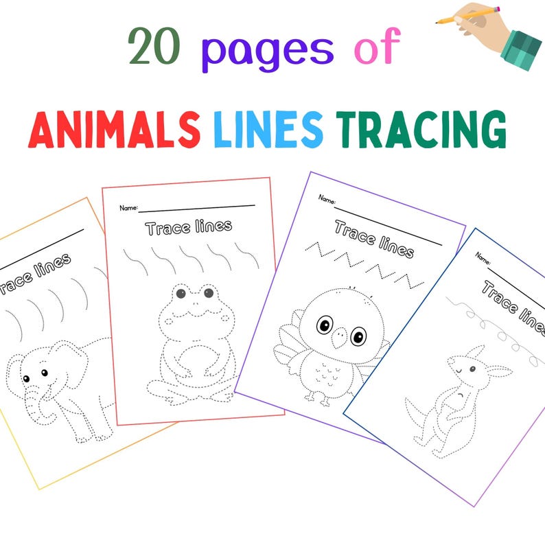20 Preschool Line Tracing Worksheets, Line Trace Page Printable ...