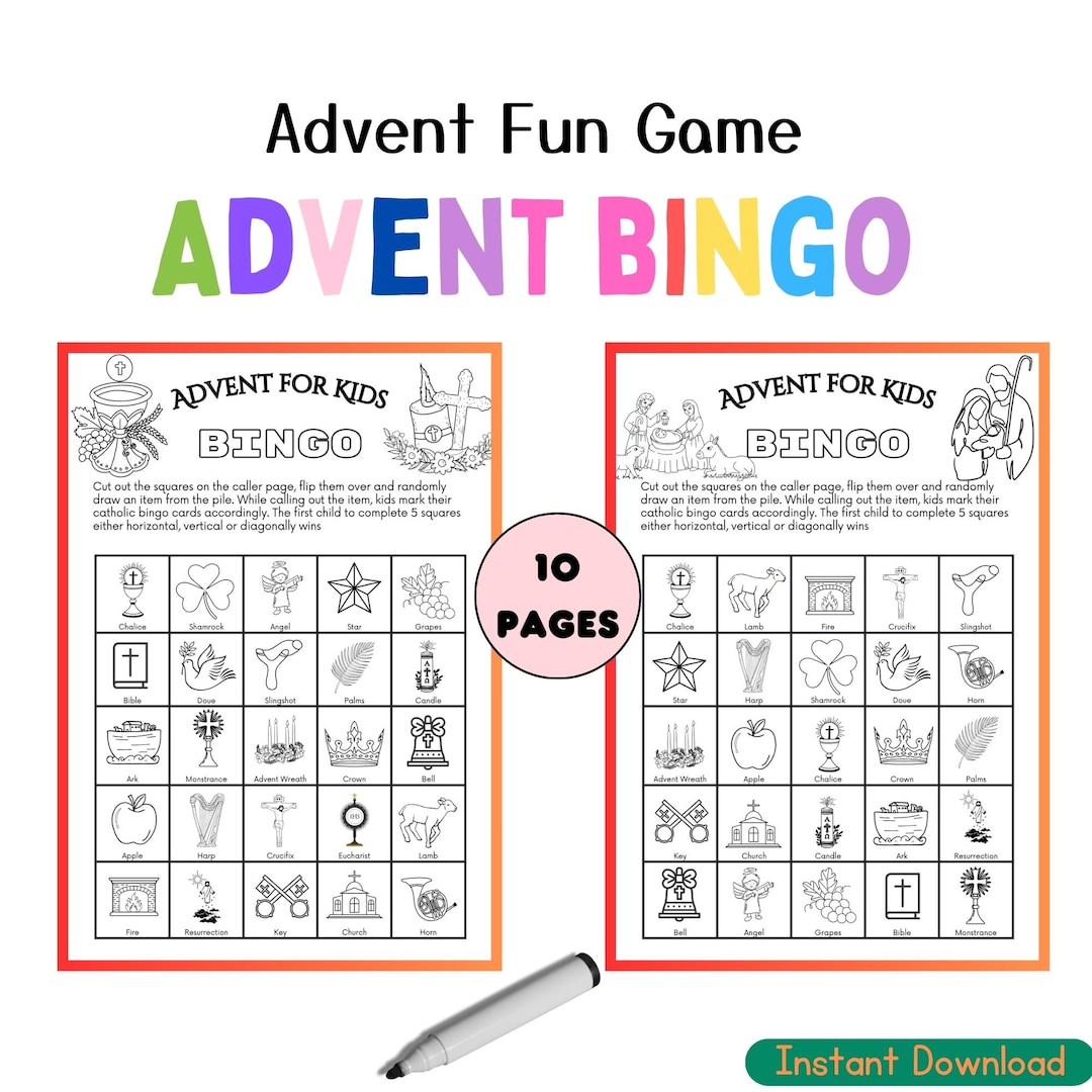 Advent Bingo, Advent Games, Advent Fun, Christmas Bingo, Christian ...