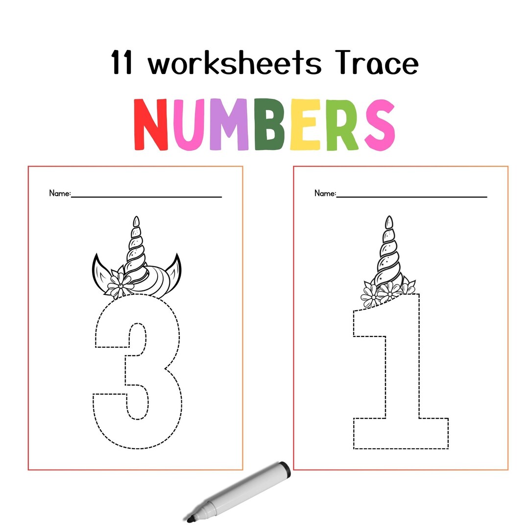 Printable Number Tracing Worksheet 0-10 Pdf, Number Practice Sheets and ...