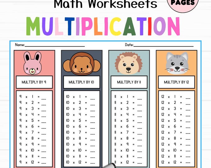 Multiplication Worksheets – Times Table Math Drills 1-12 (printable PDF ...