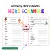 Word Scramble Worksheets: Kids Activity, Preschool Printable (PDF) - Etsy