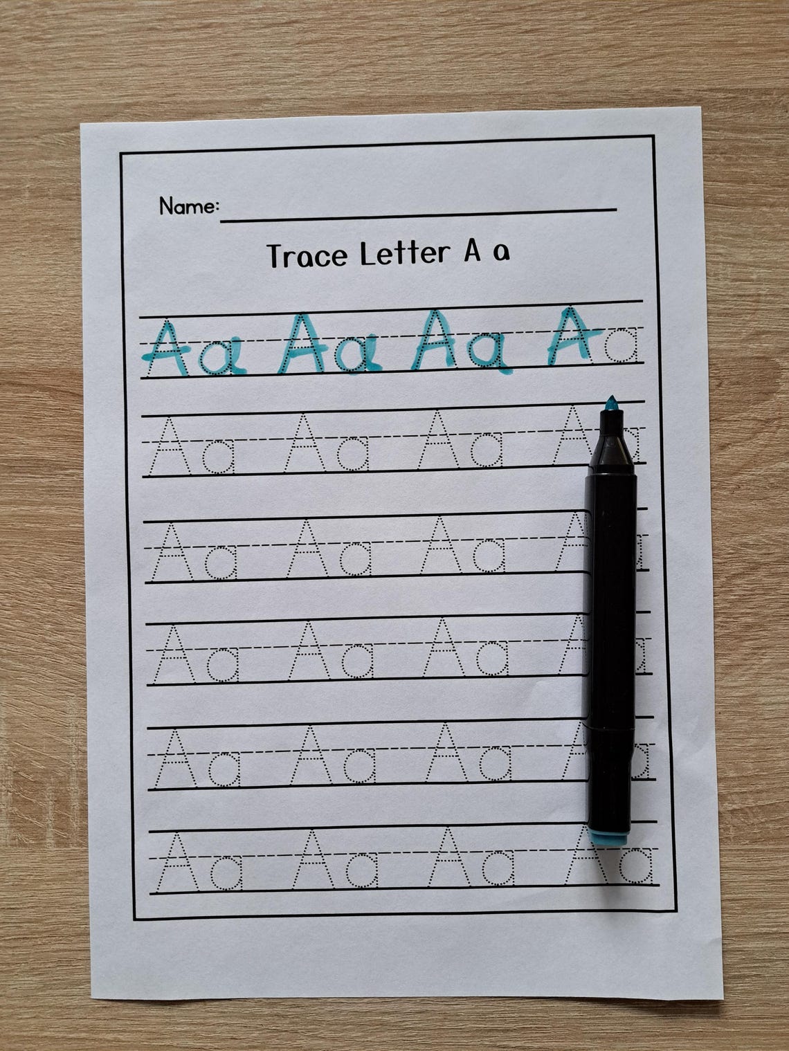 26 Printable Upper Lower Trace the Alphabet Worksheet, Preschool-kdg ...