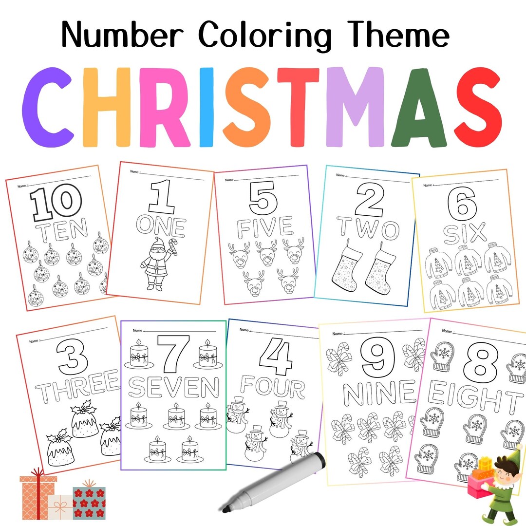 10number Coloring Worksheets, Coloring Numbers, Preschool Worksheets, 0 ...