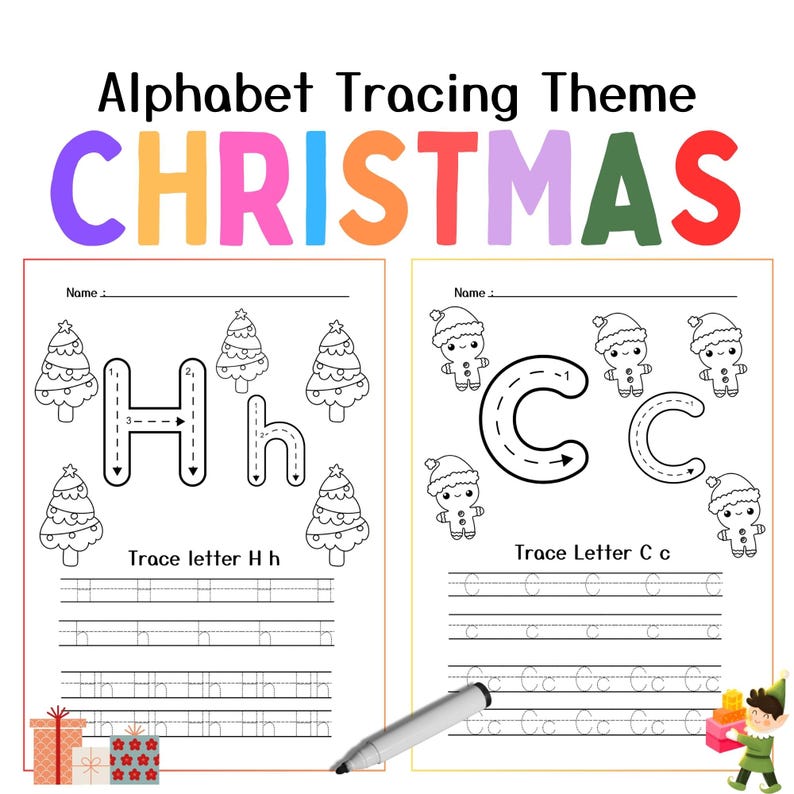 Kindergarten Alphabet Tracing Pages - Upper and Lower Case Letters ...