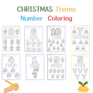 10number Coloring Worksheets, Coloring Numbers, Preschool Worksheets, 0 ...