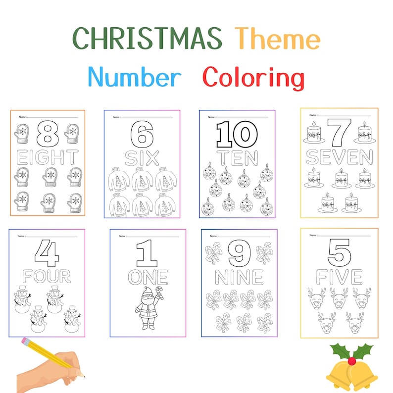 10number Coloring Worksheets, Coloring Numbers, Preschool Worksheets, 0 ...