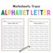 26 Printable Upper Lower Trace the Alphabet Worksheet, Preschool-kdg ...