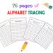 26 Printable Upper Lower Trace the Alphabet Worksheet, Preschool-kdg ...