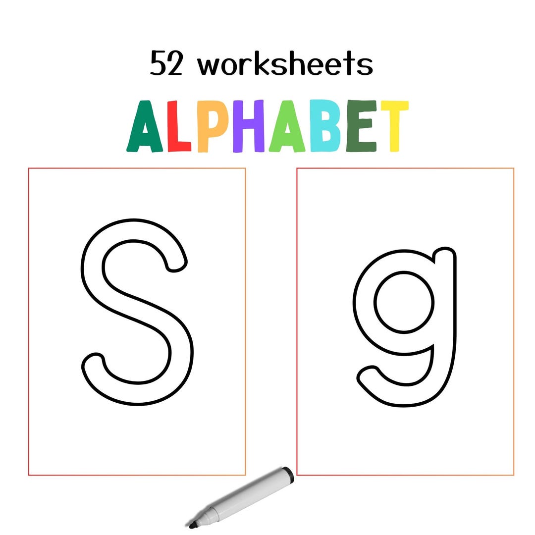 ABC Uppercase and Lowercase Letters, 52 Pages and 1 Cover- 1 PDF Files ...
